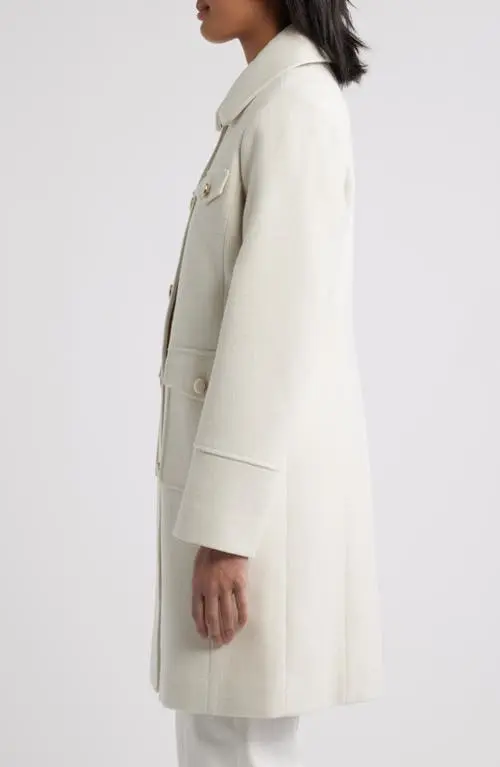 CECE DUPRAZ Textured Flap Pocket Coat - Ivory