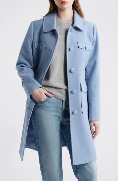 CECE DUPRAZ Textured Flap Pocket Coat - Mineral