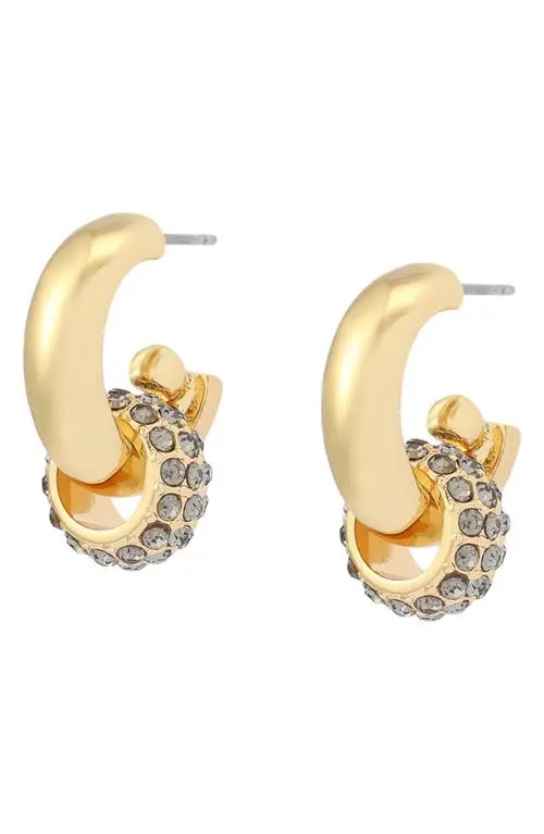 Kurt Geiger Rondelle Pavé Huggie Hoop Drop Earrings