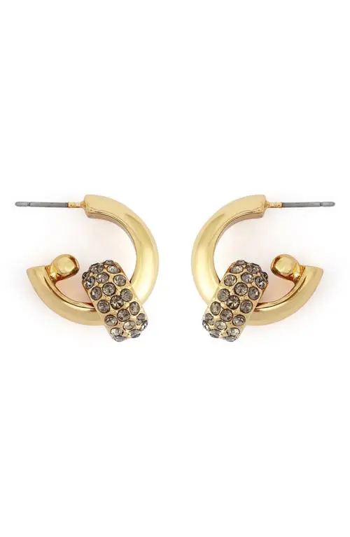 Kurt Geiger Rondelle Pavé Huggie Hoop Drop Earrings