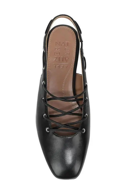 Naturalizer Cove Slingback Flat - Black Leather