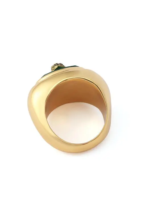 Kurt Geiger Bezel Stone Cocktail Ring