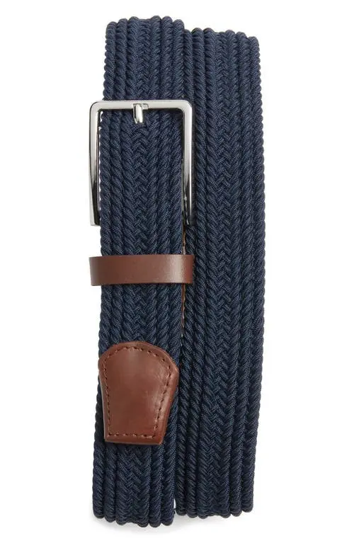 Nordstrom Joe Woven Stretch Belt - Navy
