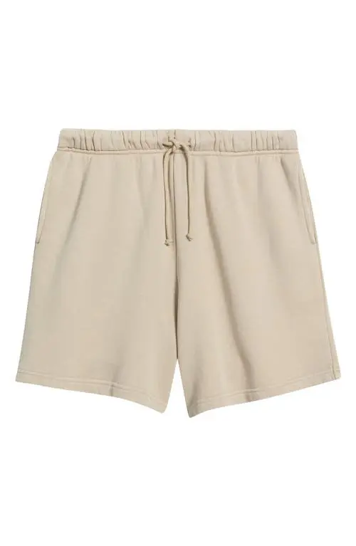ELWOOD Relaxed Fit Garment-washed Sweat Shorts - Tan