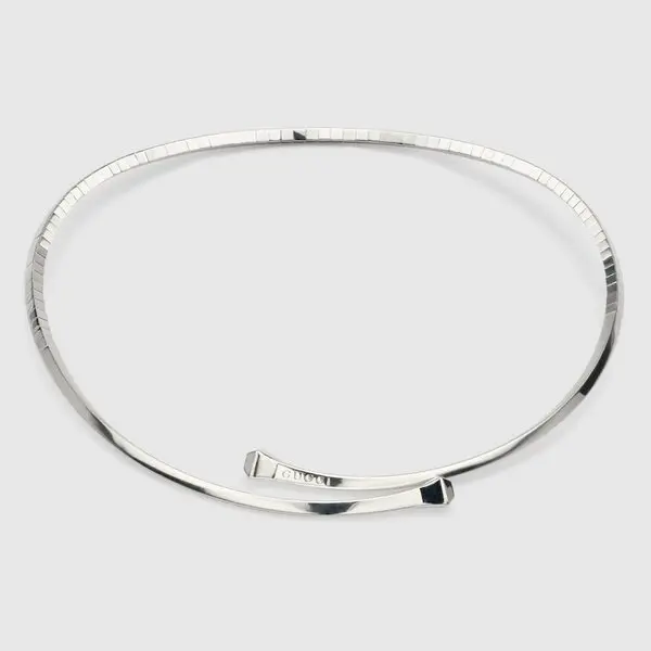 Gucci Chiodo Flexible Choker Necklace In Sterling Silver - One-color