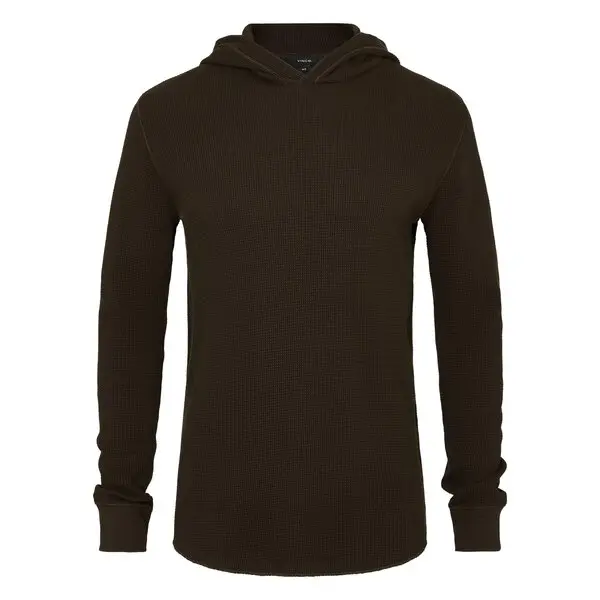 Vince Cotton Thermal Hoodie - Night Moss