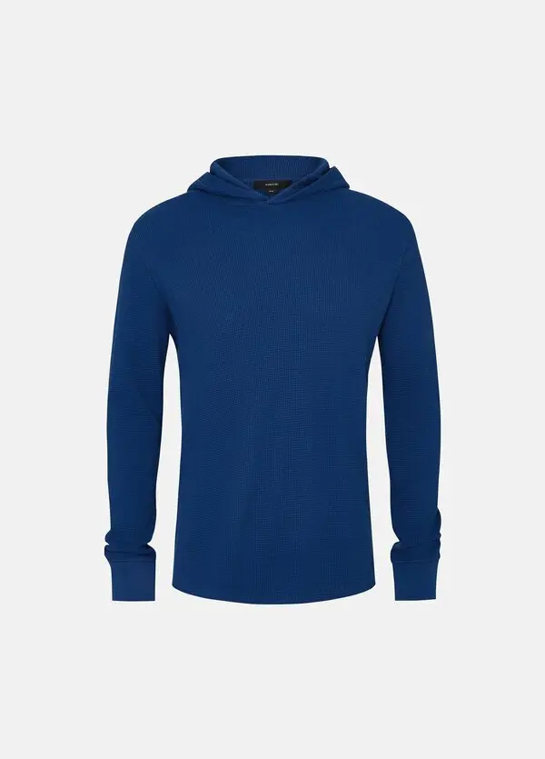 Vince Cotton Thermal Hoodie - Regal Blue