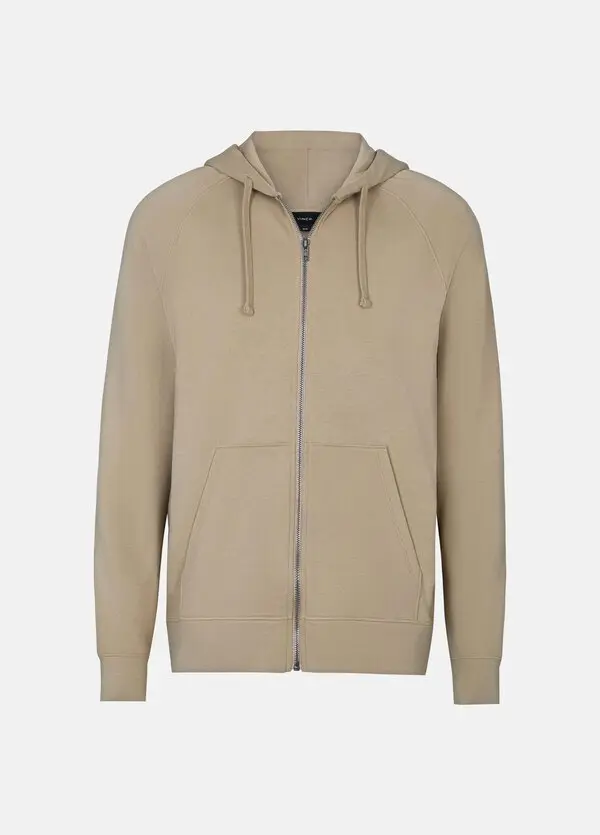 Vince Cotton French Terry Full-zip Hoodie - Terrapin