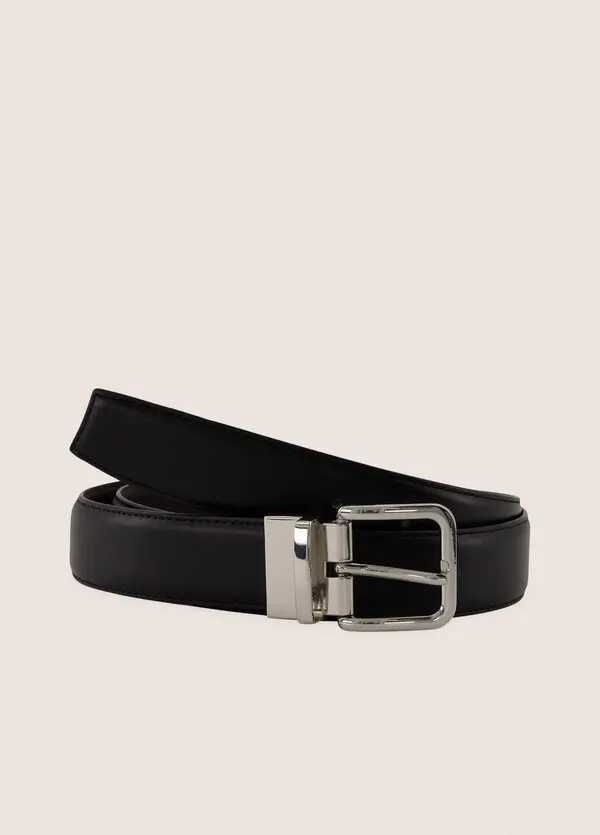 Vince Alex 32mm Reversible Leather Belt - Black