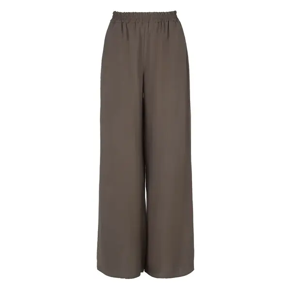 CONQUISTA Khaki Palazzo Pants - Brown