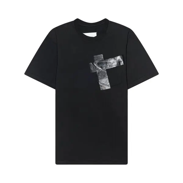 MAISON MARGIELA Pocket T-shirt With Tape Details - Black