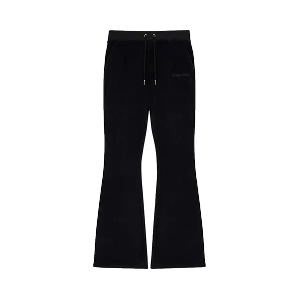 SPORTY & RICH Signature Logo Krystal Sweatpants /crystal - Black