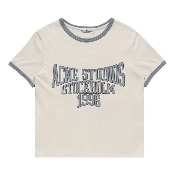 Acne Studios Logo T-shirt /grey Blue