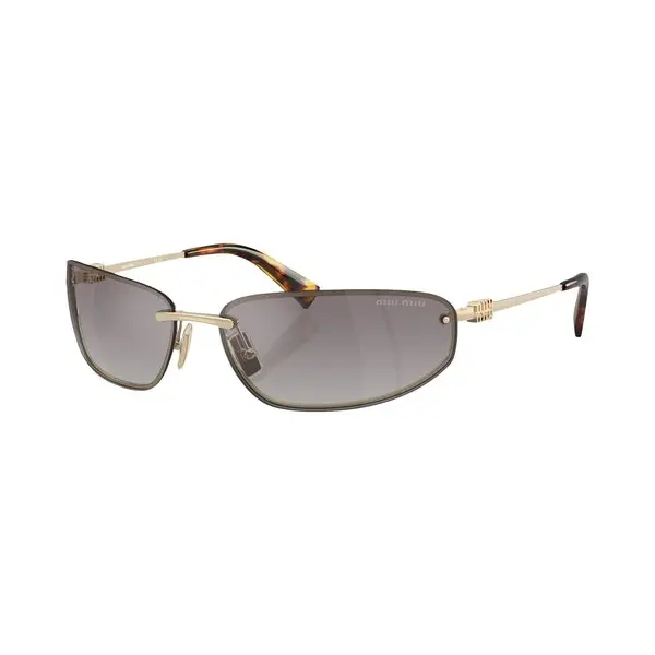 Miu Miu Logo Nocturne Sunglasses 'pale - Gold