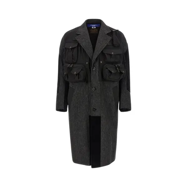 Junya Watanabe X Filson Tweed Coat With Pockets - Black