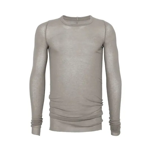 Rick Owens Rib Long-sleeve T-shirt 'steel - Grey
