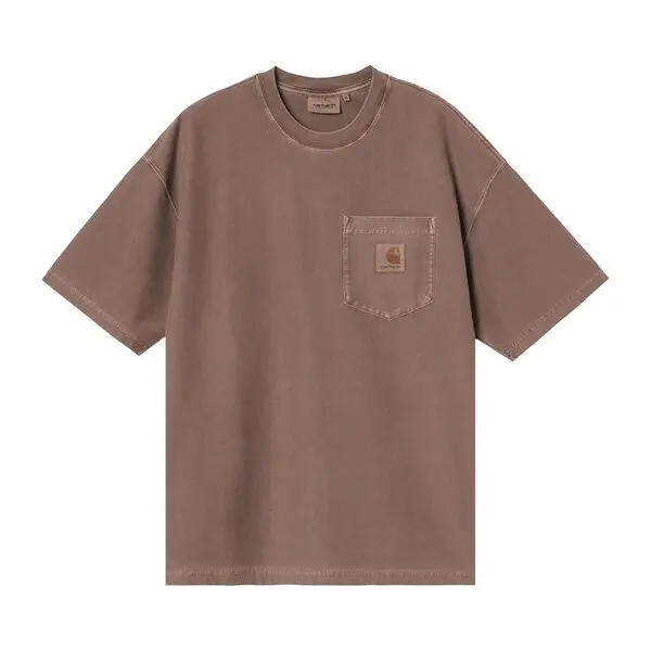Carhartt Work In Progress Short-sleeve Loose Pocket T-shirt 'tobacco - Brown