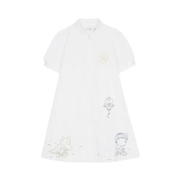 BRAIN DEAD X Coach Embroidered Shirt Dress