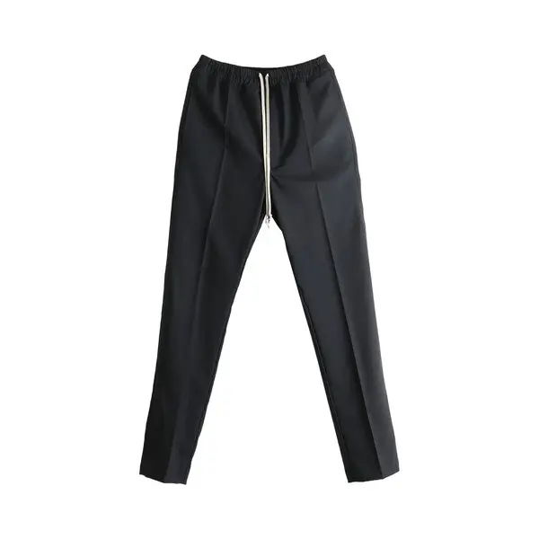 Rick Owens Drawstring Slim Long Pants - Black