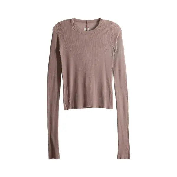 Rick Owens Cropped Rib Long-sleeve T-shirt 'grape - Purple