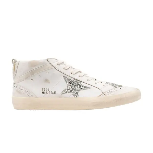GOLDEN GOOSE Wmns Mid Star Leather Upper And Toe 'beige Platinum - Multicolor