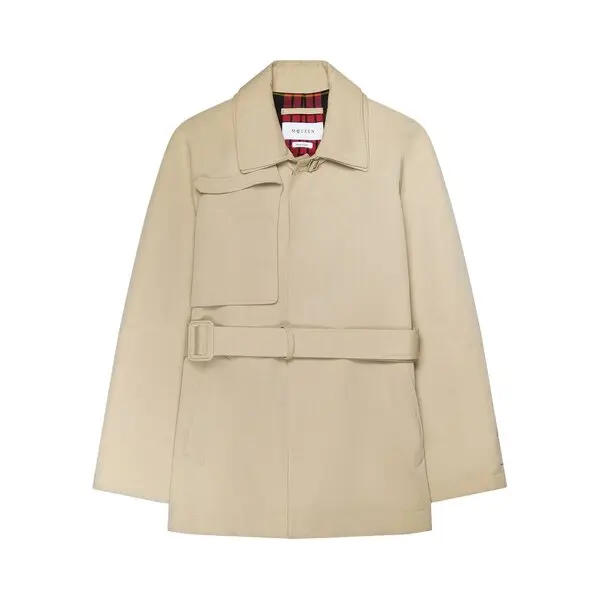 Alexander McQueen Belted Jacket 'pale Beige - Tan