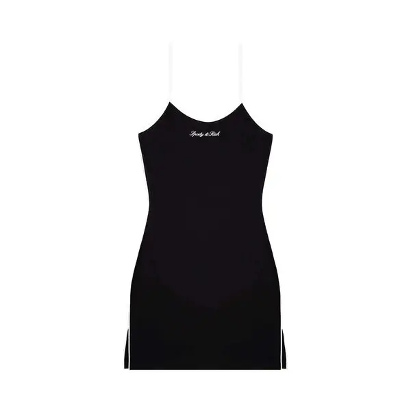 SPORTY & RICH Signature Logo Sports Dress /white - Black