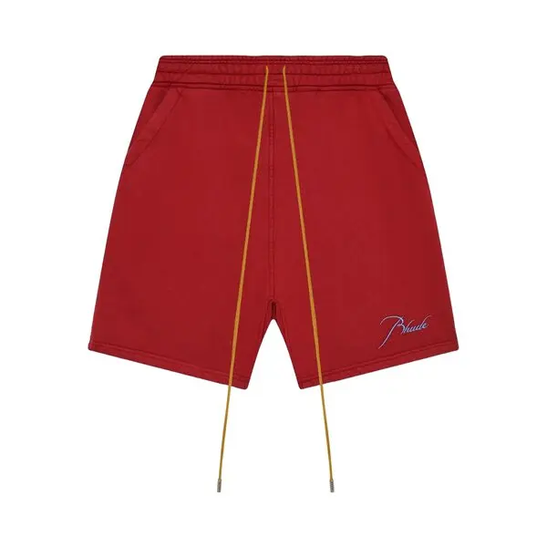 Rhude Classique Sweatshort Riviera /sky Blue - Red
