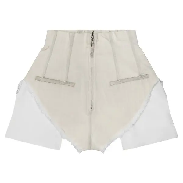 Rick Owens Dirt Cutoff Shorts - White