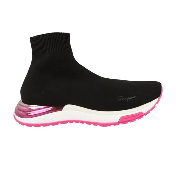 FERRAGAMO Wmns Ninette High Sock Sneaker - White