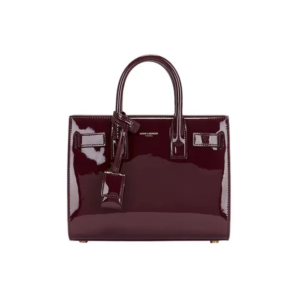 Saint Laurent Sac De Jour Nano Top Handle Bag 'dark Wine - Red