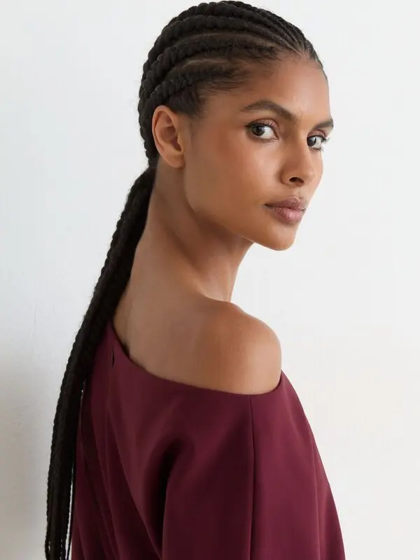 REISS Connie Off-shoulder Ruched Midi Dress