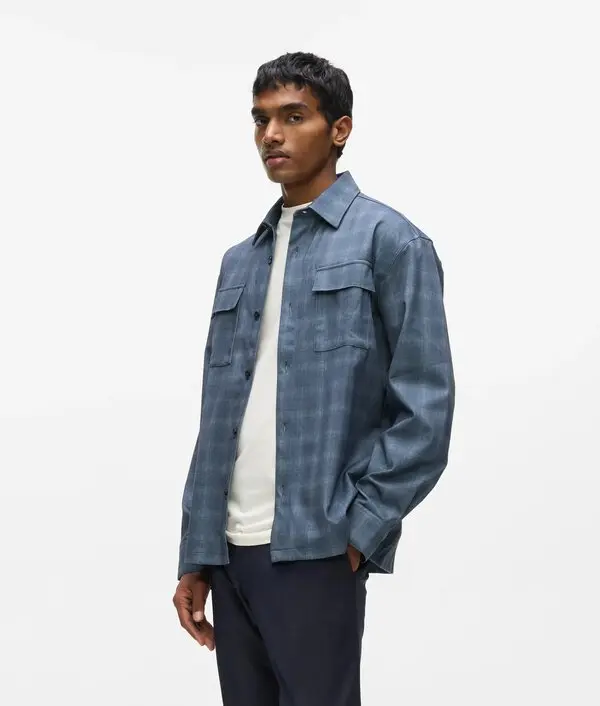 Karl Lagerfeld Casual Checked Shirt - Blue