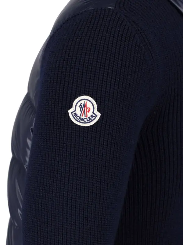 Moncler Padded Virgin Wool Cardigan