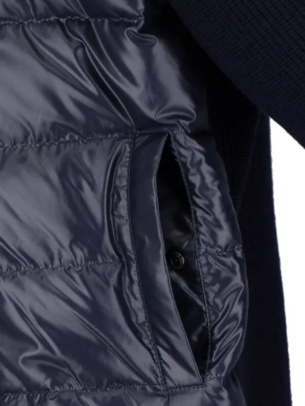 Moncler Padded Virgin Wool Cardigan