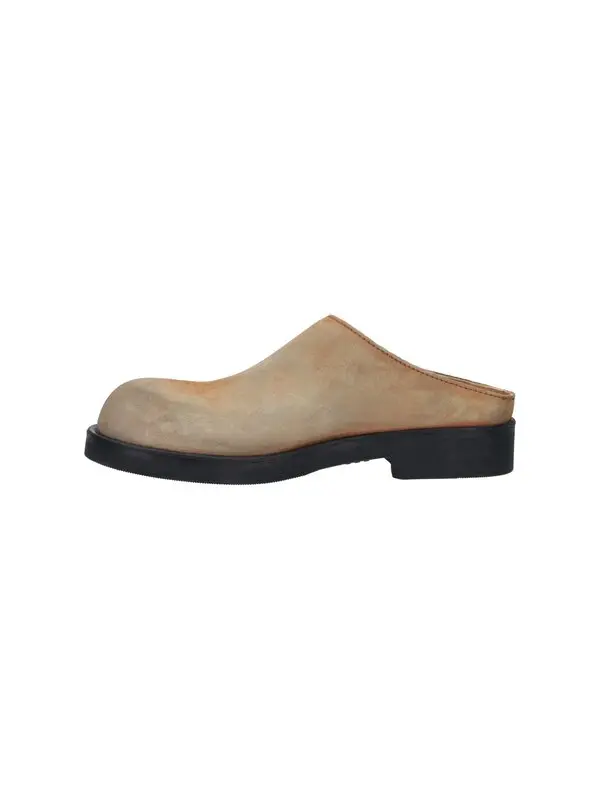 MAISON MARGIELA Biker" Leather Mules - Beige