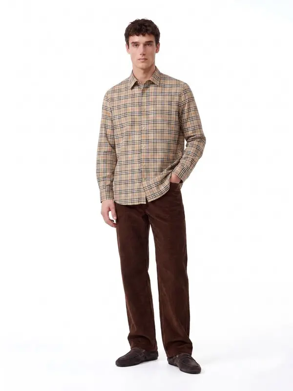 Marni Corduroy Straight Leg Trousers - Brown