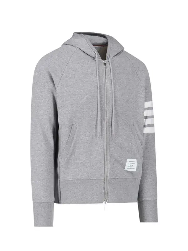 Thom Browne Zip Hoodie "4-bar