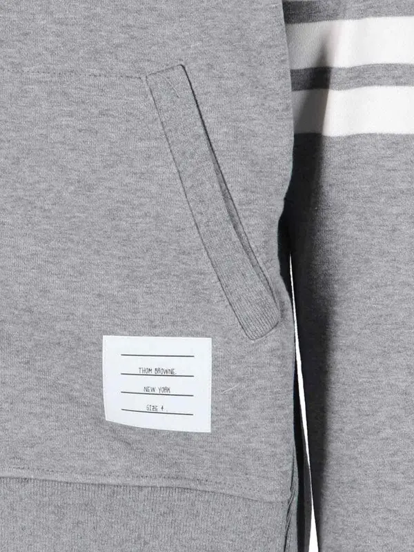 Thom Browne Zip Hoodie "4-bar