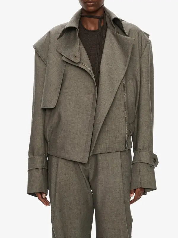Christopher Esber Cropped Trench Bomber Jacket