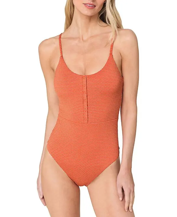 ANDIE Snap Scoop Neck One Piece Swimsuit