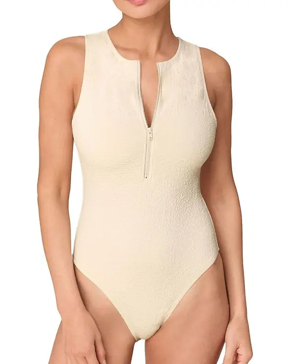 ANDIE Pescadero High Neck One Piece Swimsuit - Gardenia