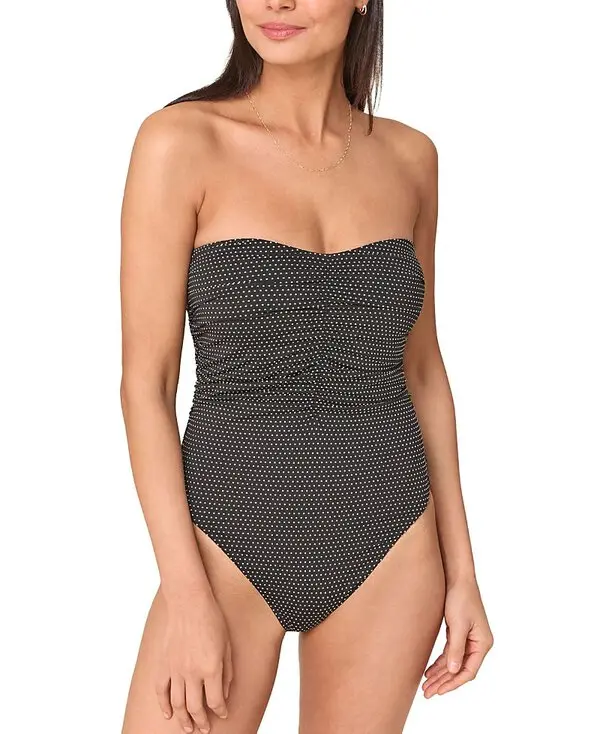 ANDIE Pana Strapless One Piece Swimsuit - Black Dot