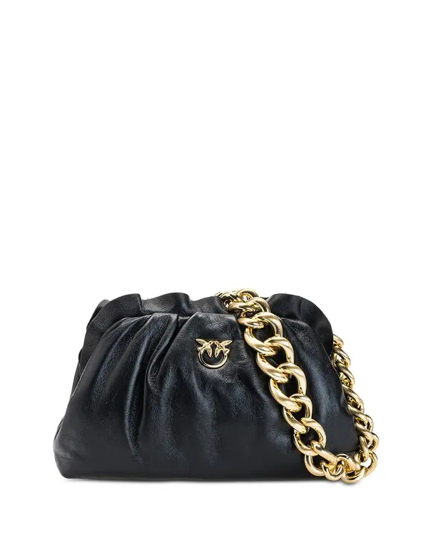 Pinko Mini Chain Leather Clutch