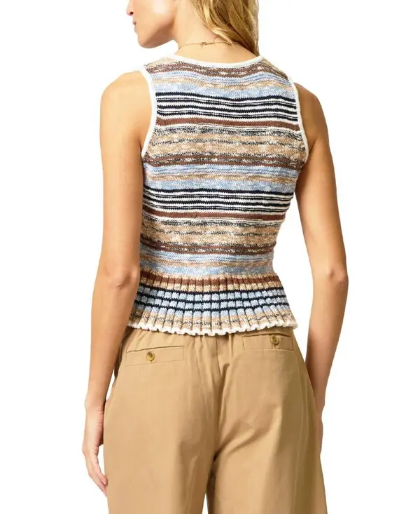 Central Park West Marlon Textured Stitch Tank