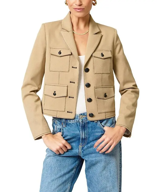 Central Park West Paulie 4 Pocket Jacket - Khaki
