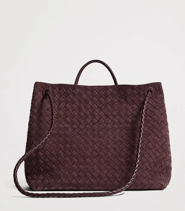 Bottega Veneta Large Intrecciato Shoulder Bag - Red