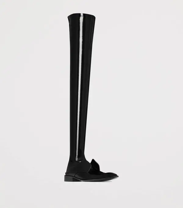 Saint Laurent Vinyl Romeo Over-the-knee Boots