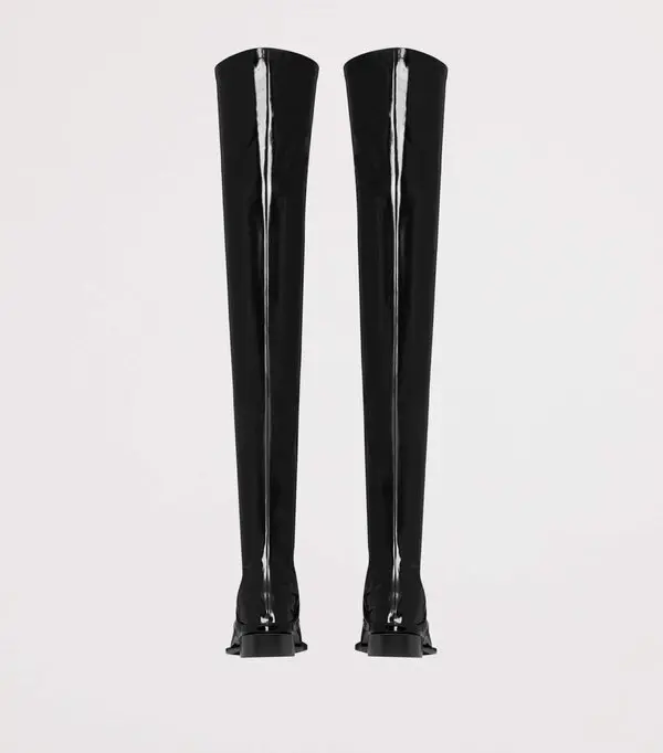 Saint Laurent Vinyl Romeo Over-the-knee Boots