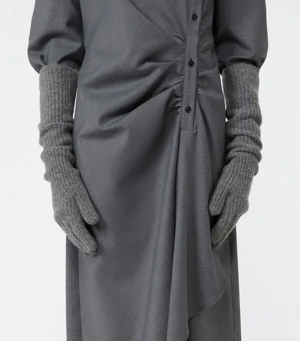 Max Mara Cashmere Logo Gloves